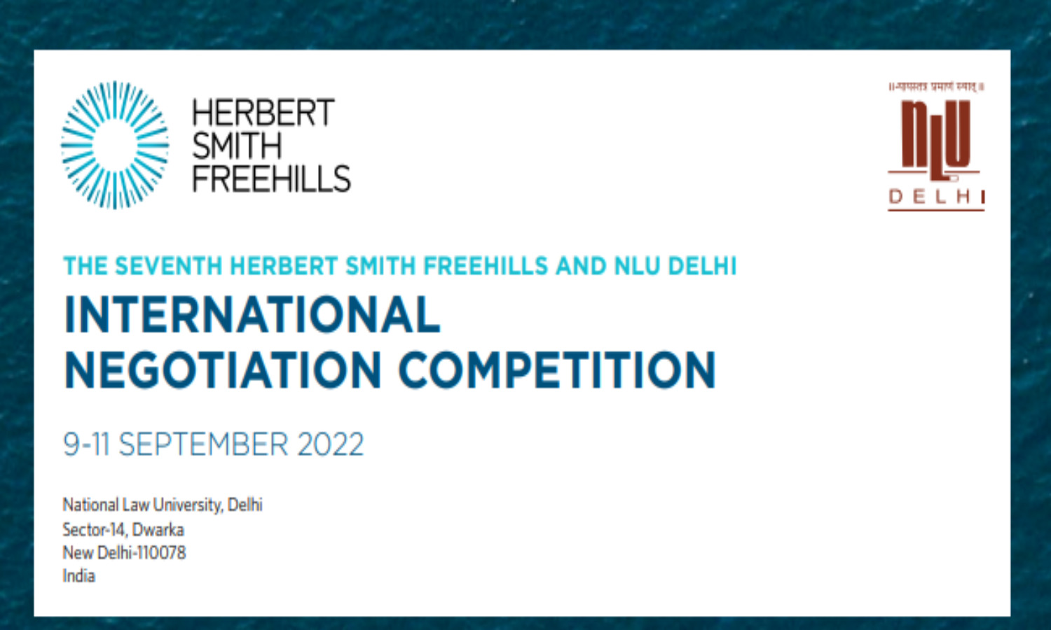 HSF-NLU Delhi Organising International Negotiation Competition