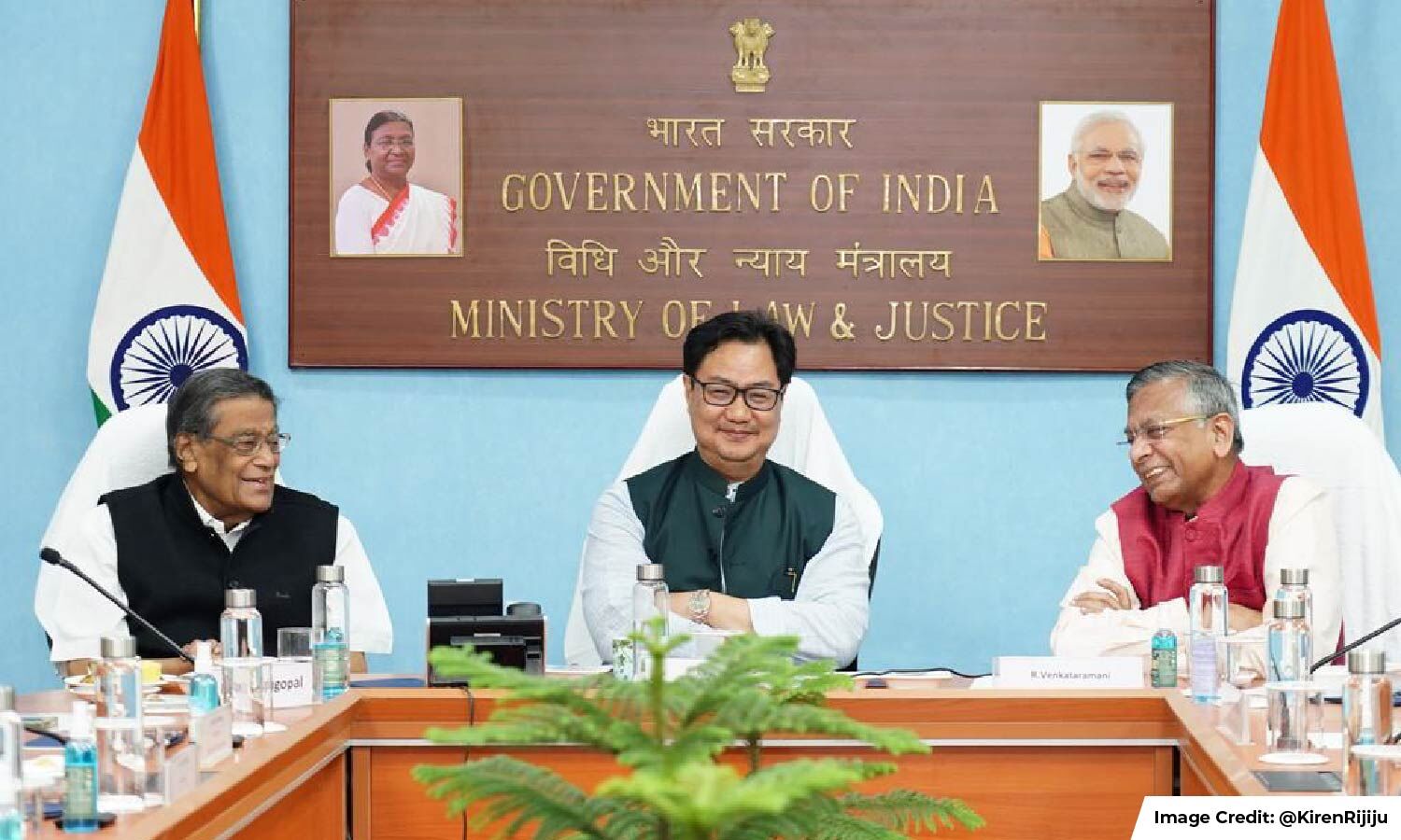 Law Minister Bids Farewell To Outgoing Attorney General K. K. Venugopal